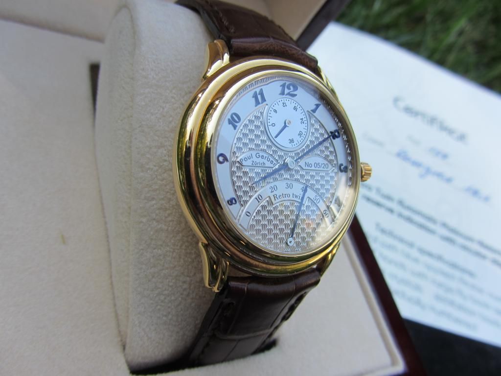 TimeZone : TZ Showcase » FS: Paul Gerber Retro Twin with Dynamic Power Reserve - RARE